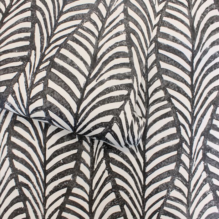 Block Print Leaves Peel & Stick Wallpaper – Derrick Details